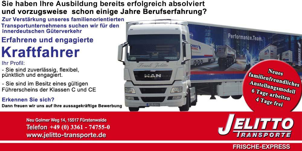 Arbeiten bei Jelitto Transporte e.K.